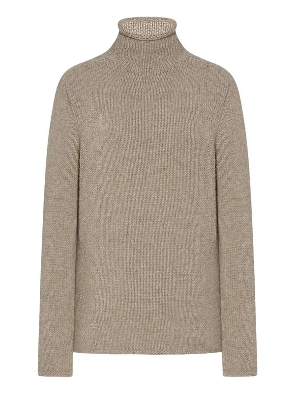 THE ROW Mariam Turtleneck Jumper - Light Pebble