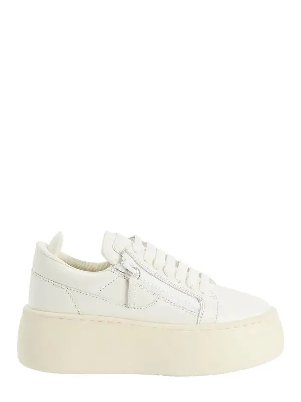GIUSEPPE ZANOTTI Maxi Lace-up Platform Sneakers - White