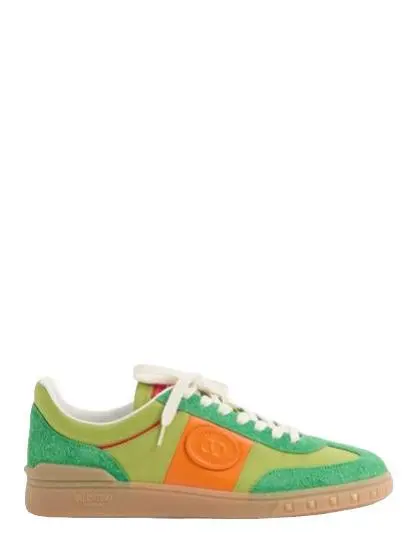 Valentino Garavani Upvillage Lace-up Sneakers - Green/chartreuse/pumpkin Color