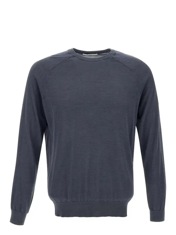 KANGRA Silk-cashmere Crew Neck Knitwear - Midnight Blue