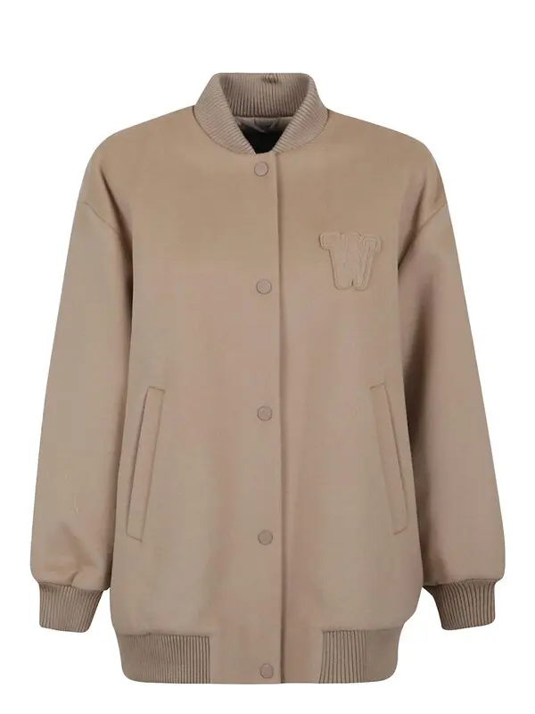 Max Mara Logo Patch Bomber Jacket - No