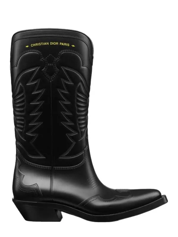 Dior Pointed Toe Embellished Boots - Black