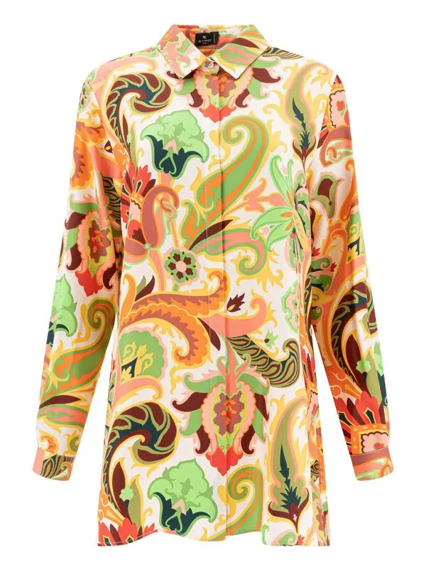 Etro Graphic Printed Long-sleeve Shirt - Multicolor
