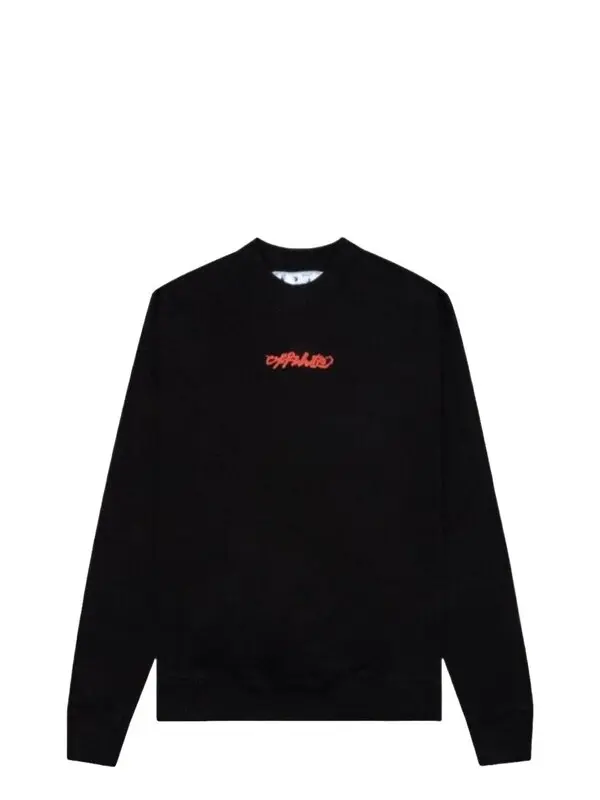 Off-White Arrow On Canvas Sweatshirt - Black
