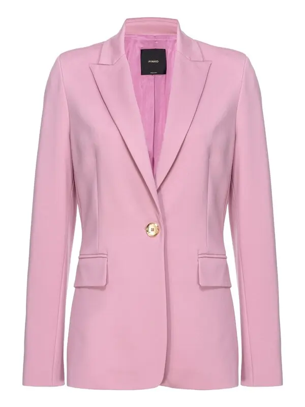 Pinko Signum Single-breasted Tailored Blazer - Pink