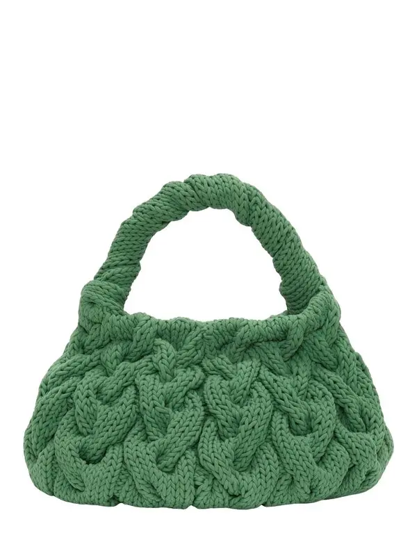 J.W.ANDERSON Cable Knit Tote Bag - Green