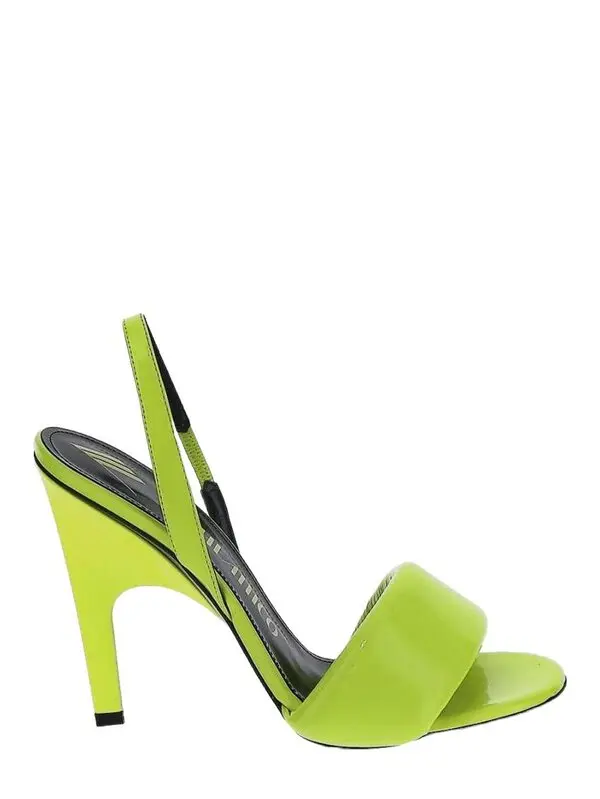 Attico Slingback Open-toe Sandals With Stiletto Heel - Green