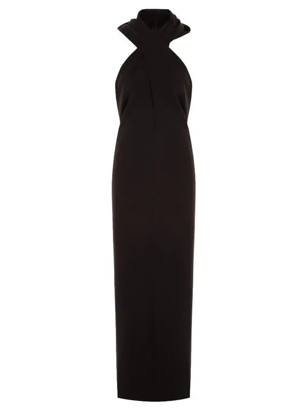 Saint Laurent V-neck Maxi Dress - Black