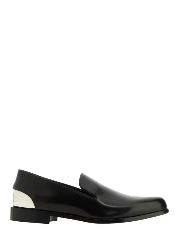 Alexander McQueen Round-toe Slip-on Loafers With Logo Insole - Black