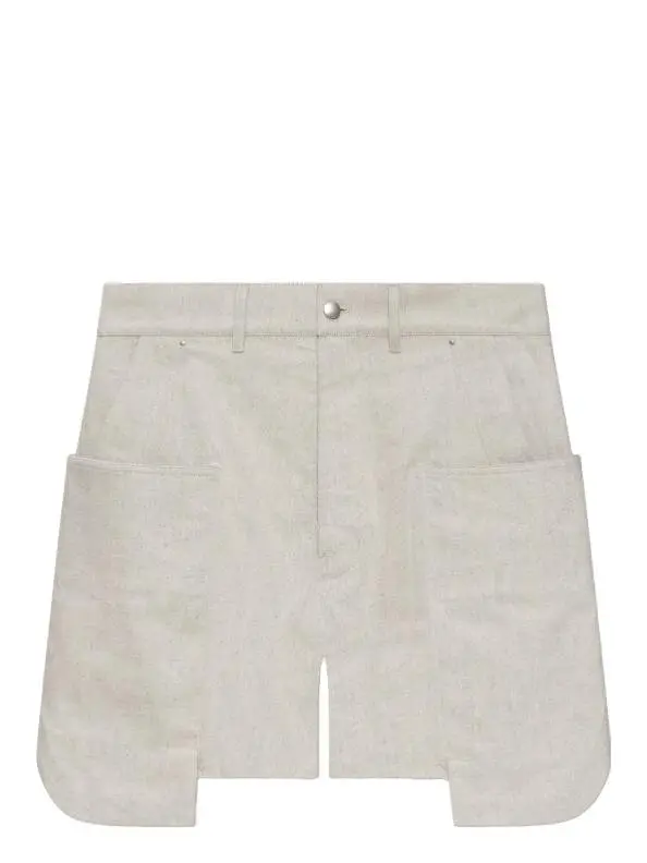 Rick Owens Stefan Frayed Edge Cargo Shorts - Grey