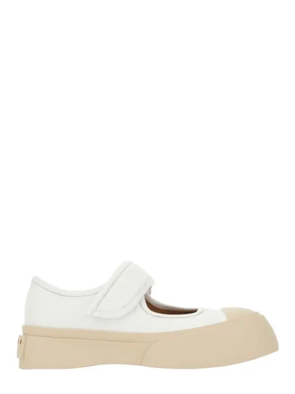 Marni Mary Jane Round-toe Sneakers - White