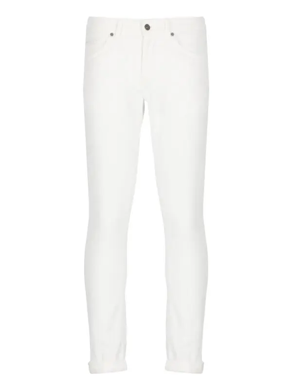 DONDUP Low-rise Slim-fit Jeans - White