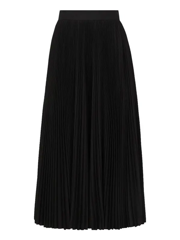 Dolce & Gabbana Pleated A-line Skirt - Black