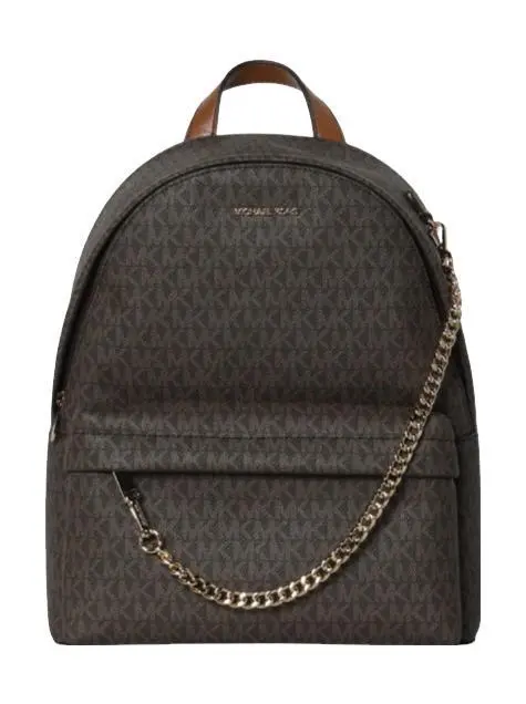 Michael Kors Slater Medium Signature Logo Backpack - Black