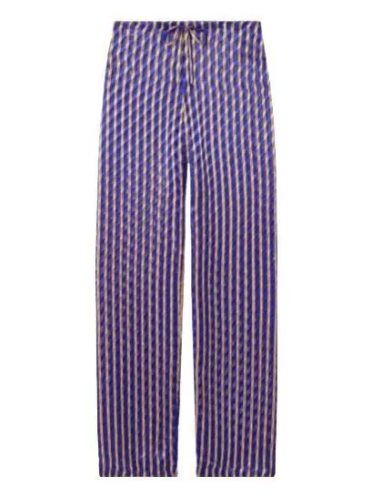 Dries Van Noten Striped Straight-leg Trousers - Purple