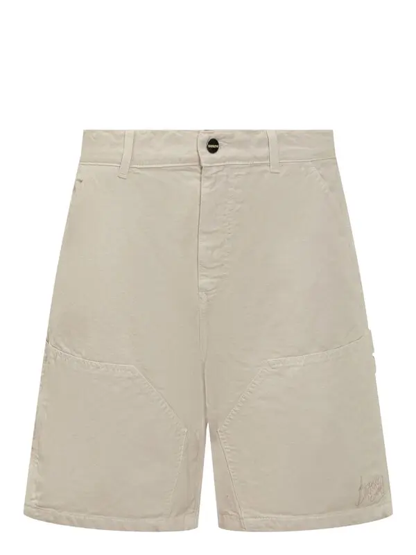 BARROW Logo Patch Cargo Shorts - Light Beige