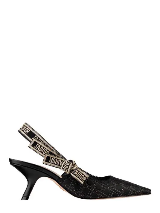 Dior J'adior Slingback Pumps With Bow Detailing - Black