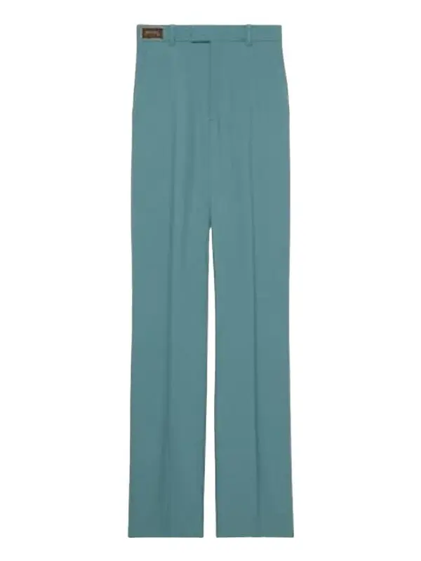 Gucci High-waisted Horsebit Trousers - Blue