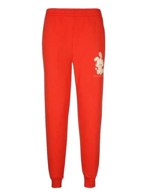 Stella McCartney Elasticated Waistband Tape Track Pants - Red