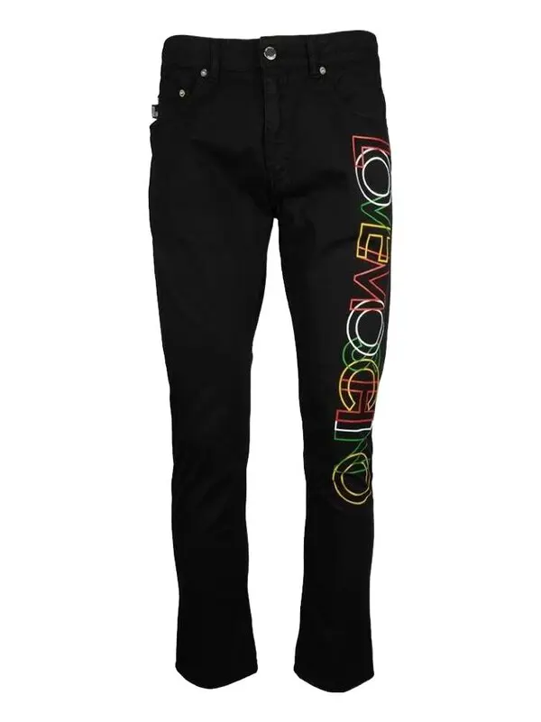 Moschino Print Casual Pants - Black