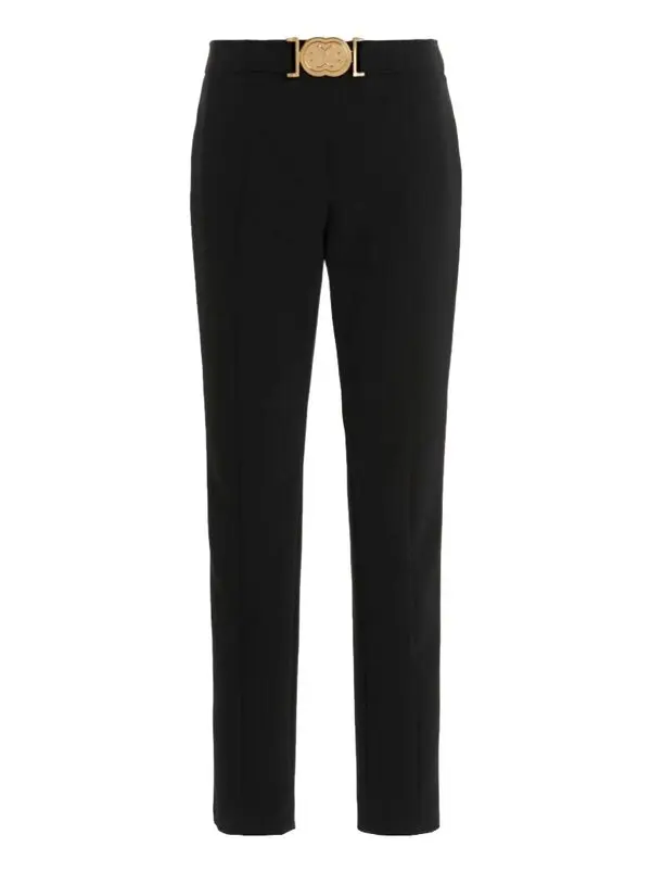 Moschino Smiley Buckled Tailored Pants - Black