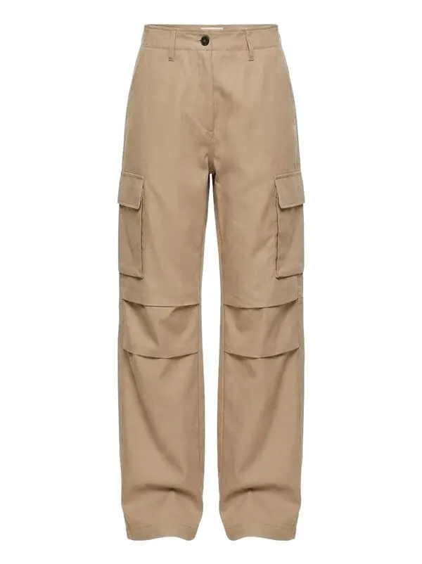 Coperni Tailored Wide-leg Cargo Pants - Camel