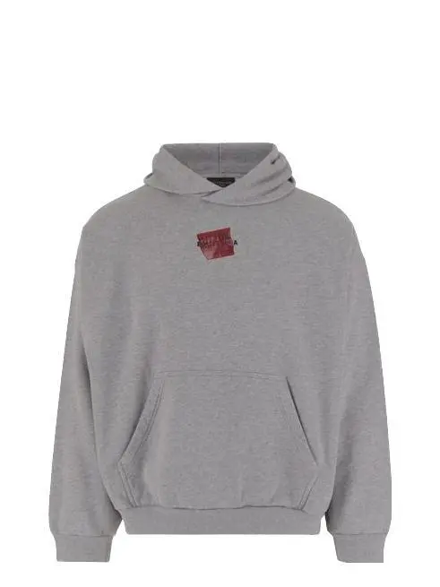 Balenciaga Taped Logo Hoodie - Gray