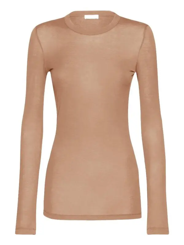 FERRAGAMO Long Sleeved T-shirt - Nude