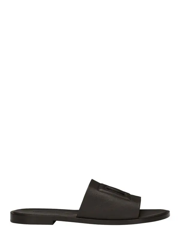 Dolce & Gabbana Dg Cut-out Detailed Slides - Black
