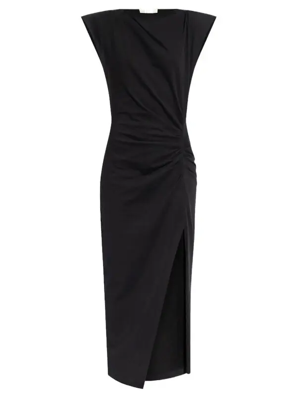 Isabel Marant Étoile Nadela Ruched Midi Dress - Black