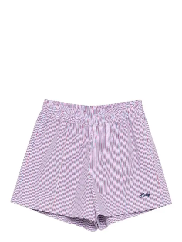 AUTRY Embroidered Poplin Stripe Shorts - Multicolor