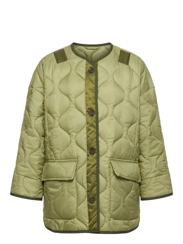 THE FRANKIE SHOP Teddy Oversized Quilted Jacket - Moss Green