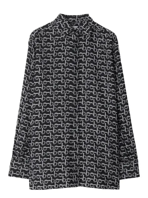 Burberry B Jacquard Long Sleeved Shirt - No