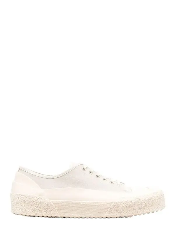 Studio Nicholson Textured Sole Lace-up Sneakers - Ivory White