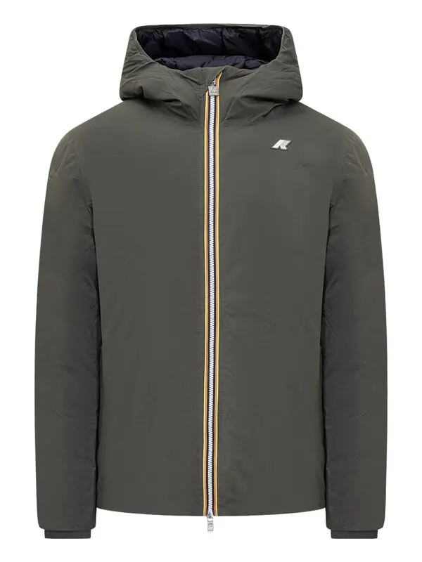 K-WAY Reversible Hooded Down Jacket - Black