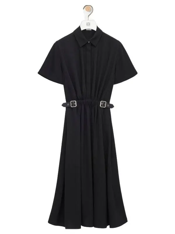 Loewe Belted Midi Dress - Black