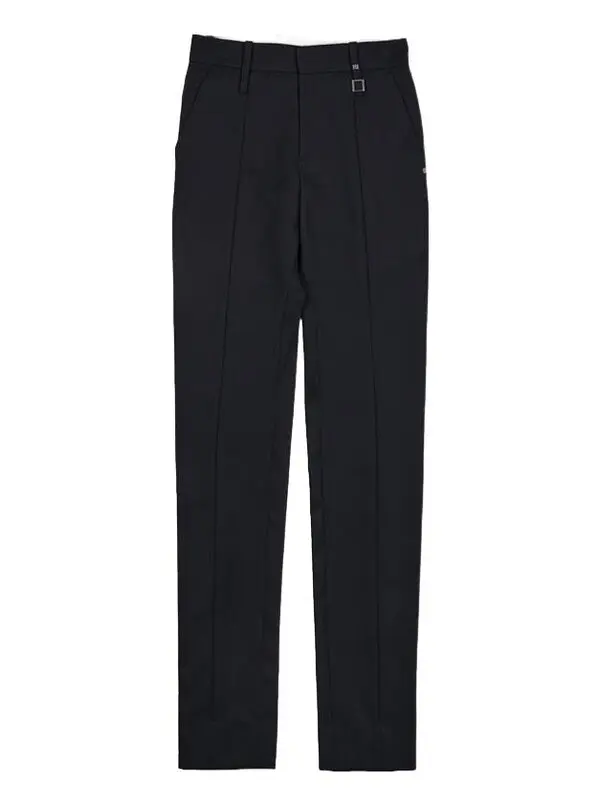 WOOYOUNGMI Mid-rise Wool Tailored Trousers - Black