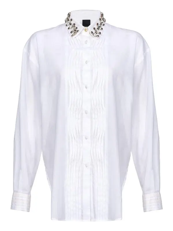 Pinko Embellished Pleat Detailed Shirt - No