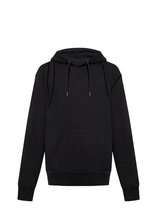 Alexander McQueen Cut-out Detailed Drawstring Hoodie - Black
