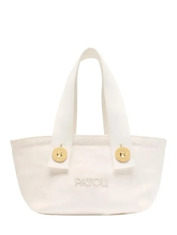 PATOU Logo Embroidered Tote Bag - White