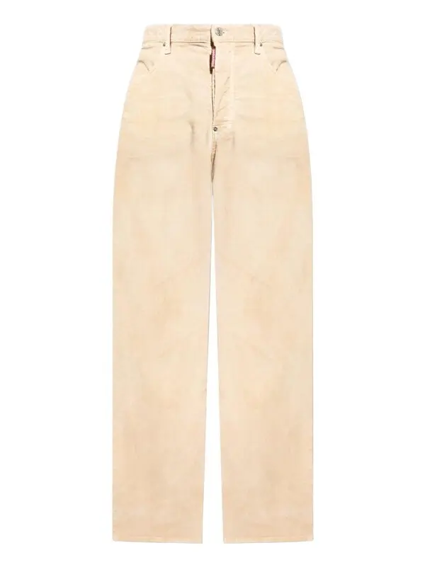 Dsquared2 Loose-fit Ribbed Trousers - Beige