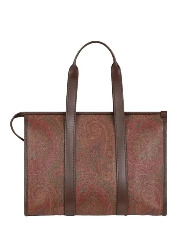 Etro Paisley Medium Top Handle Bag - Brown