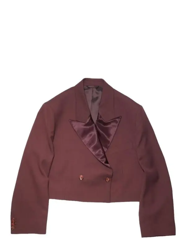 Acne Studios Double-breasted Cropped Blazer - Red