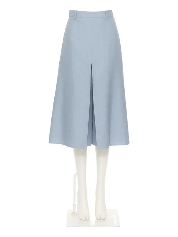 Valentino Garavani Belt Loop Skirt With Slit - Gray