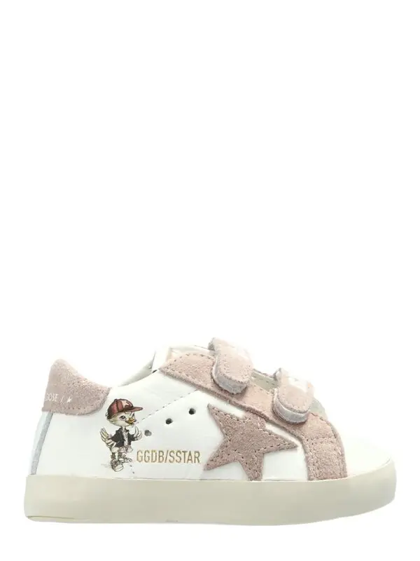 GOLDEN GOOSE Round Toe Sneakers With Velcro Fastening - White