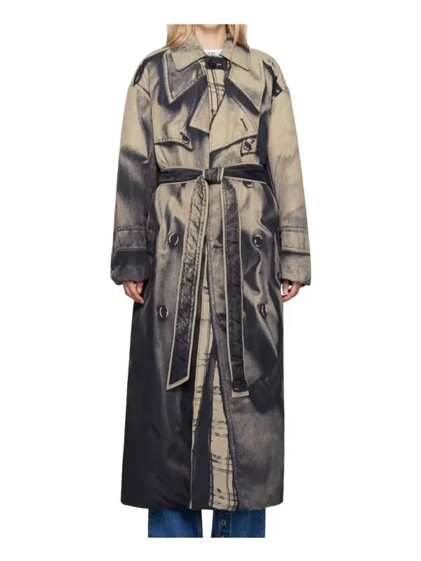 JEAN PAUL GAULTIER The Trompe L'oeil Trench Coat - Black