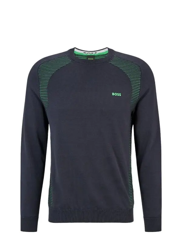 Hugo Boss Logo Detailed Regular Fit Sweatshirt - Black