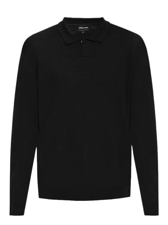 Giorgio Armani Classic Fit Polo Shirt - Black