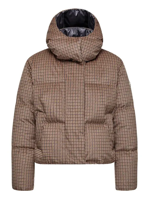 Moncler Quierzy Short Puffer Jacket With Hood - Brown
