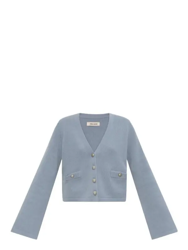 Zadig&Voltaire Wide-sleeve Cashmere Cardigan - Gray